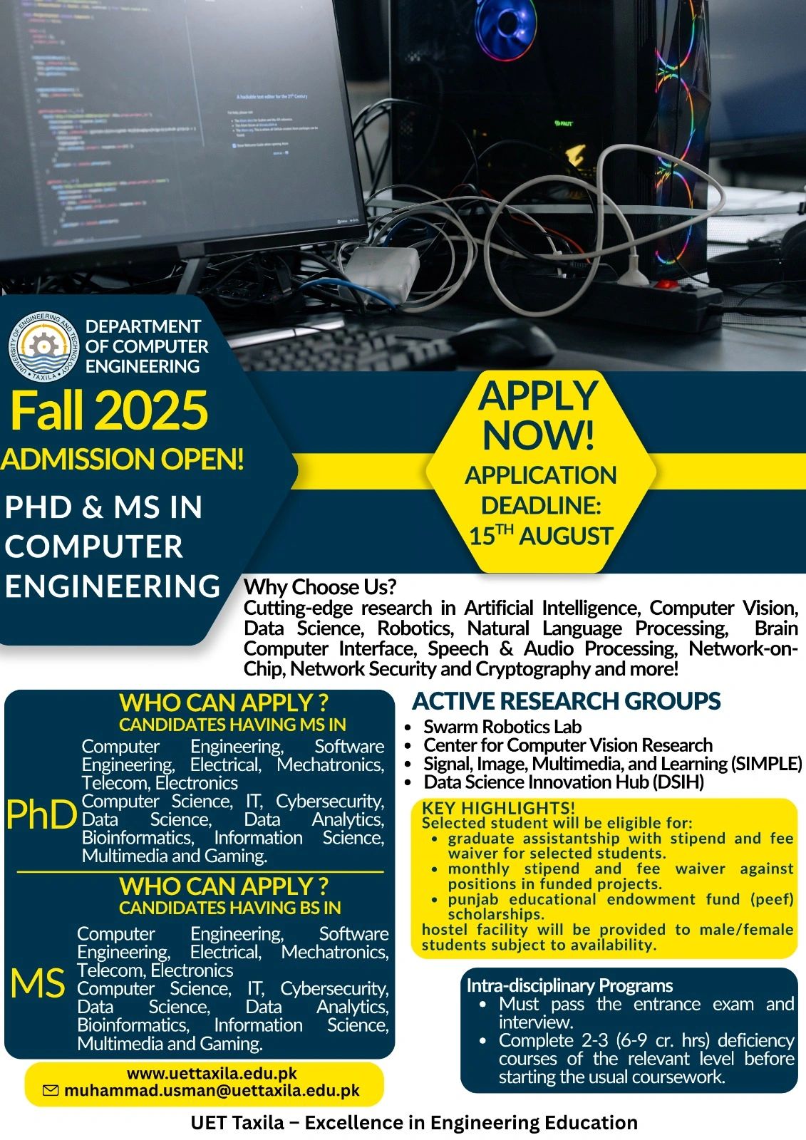 Department of Computer Engineering, UET Taxila